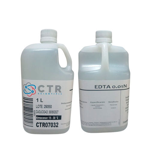 52176. EDTA 0.01N (0.005M) PLASTICO 1LT C/2 - CTR – CTR Scientific