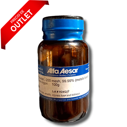 23399. CADMIO POLVO 200 MALLAS 99.99% (BASE METALICA) 100GR ALFA AESAR – CTR Scientific