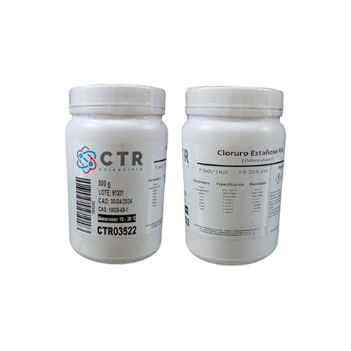 21843. CLORURO ESTAÑOSO DIHIDRATADO RA PLASTICO 500GR - CTR – CTR Scientific