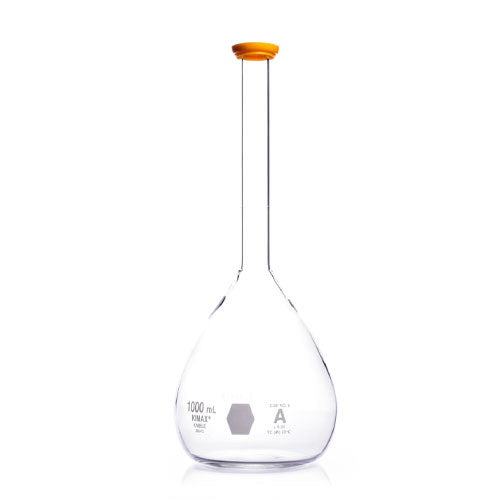 27528. MATRAZ VOLUMETRICO DE VIDRIO 1LT CLASE A CERTIFICADO C/TAPA SNA ...