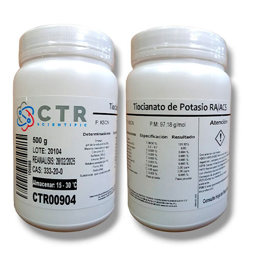 28583. TIOCIANATO DE POTASIO RA ACS 500GR CTR – CTR Scientific