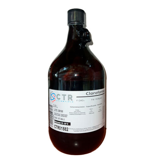 51972. CLOROFORMO RA VIDRIO AMBAR 2.5LT - CTR – CTR Scientific