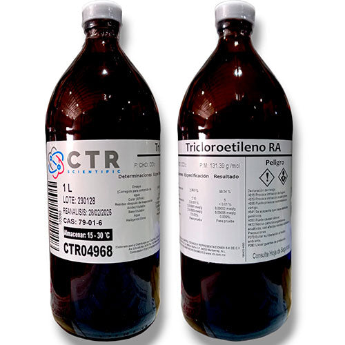 28734. TRICLOROETILENO RA VIDRIO AMBAR 1LT CTR – CTR Scientific
