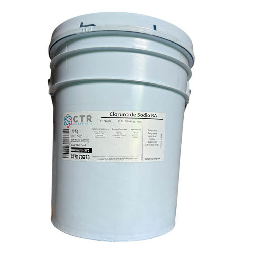 51456. CLORURO DE SODIO RA PLASTICO CUBETA 10KG - CTR – CTR Scientific