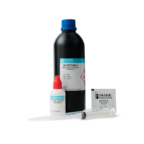 27478. REACTIVO P/CLORO LIBRE Y TOTAL INTERVALO ALTO 300 PRUEBAS HANNA ...