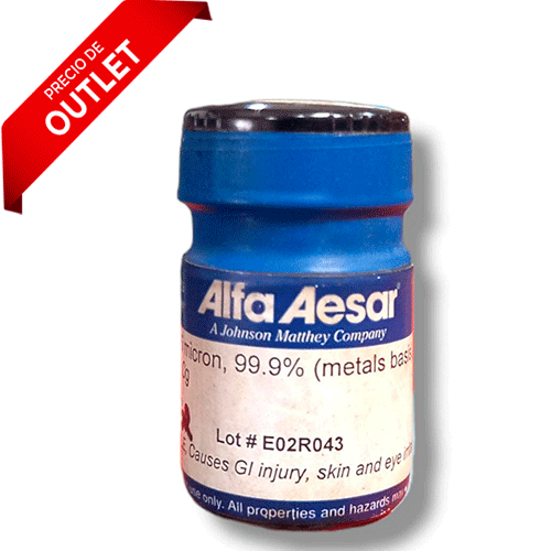 23387. COBRE EN HOJUELAS 1-5 MICRAS 99.9% (BASE METALICA) 100GR ALFA A – CTR Scientific