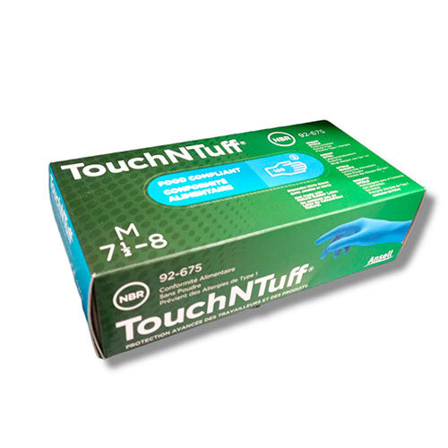 51002. GUANTES DE NITRILO AZUL DESECHABLES TALLA S/M/L TOUCHNTUFF - AN ...