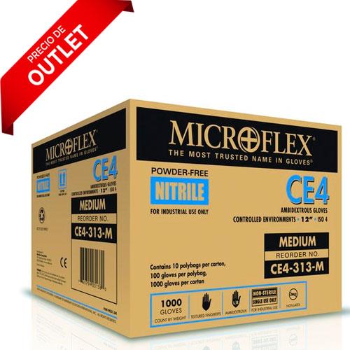 23769. GUANTES DE NITRILO NATURAL 12PULG SIN POLVO, PUÑO EXTENDIDO P/U ...