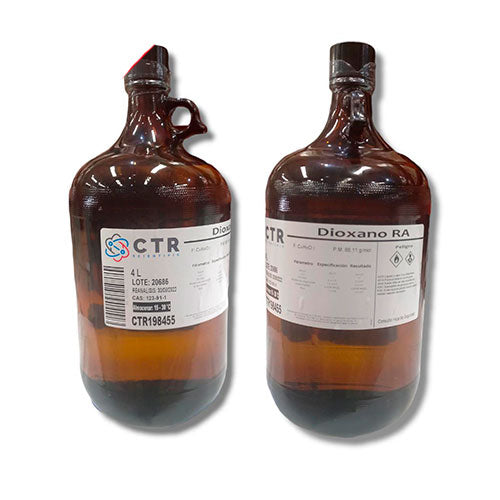 23180. DIOXANO RA ACS VIDRIO AMBAR 4LT CTR – CTR Scientific