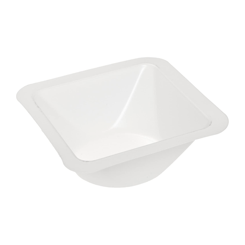 18433. PLATILLO DE POLIESTIRENO P/PESAR CHICO 46 X 46 X 8MM COLOR BLAN ...